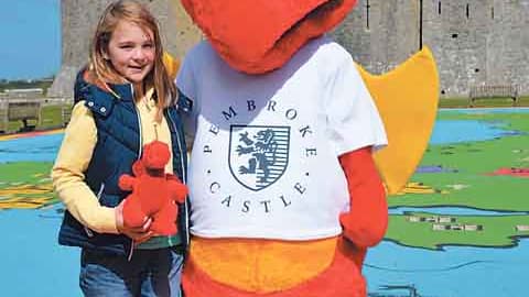 Dewi Dragon is castle’s new mascot | tenby-today.co.uk