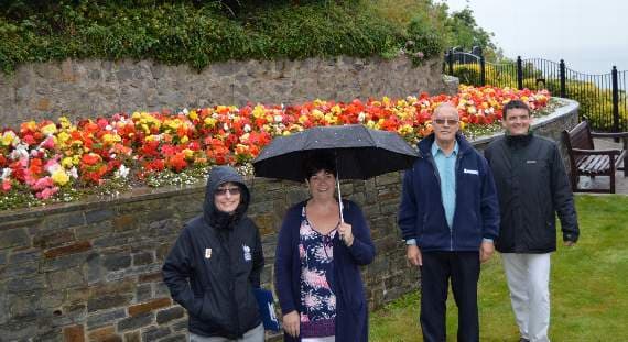 Brollies out for 'in bloom' judging | tenby-today.co.uk
