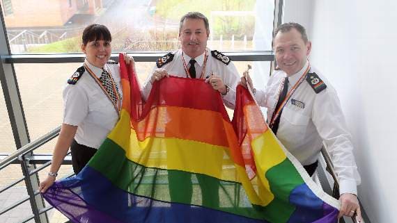 Force flies the flag for LGB&T history month | tenby-today.co.uk