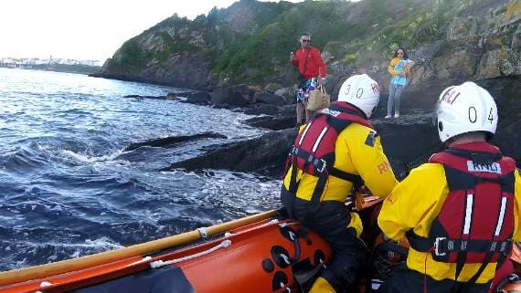 Tenby lifeboat crew rescue two people and a dog off 2nd Point | tenby ...