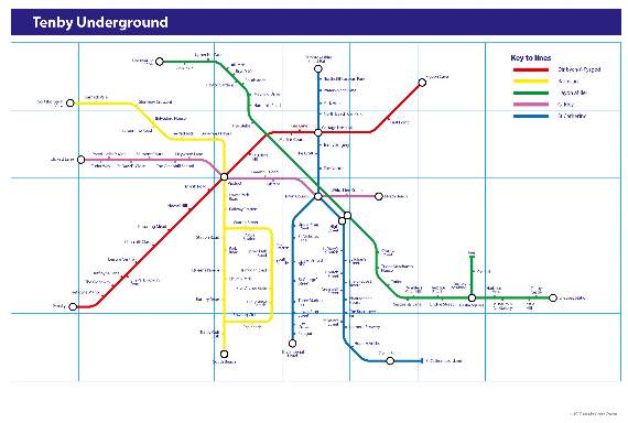 Unique map of the Tenby 'Underground' | tenby-today.co.uk