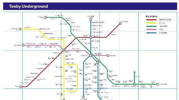 Unique map of the Tenby 'Underground' | tenby-today.co.uk