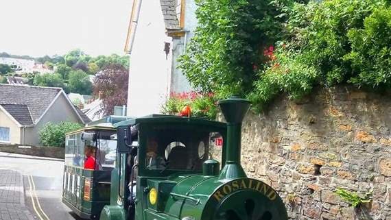 "All aboard!" in Saundersfoot - as new land-train makes its debut ...