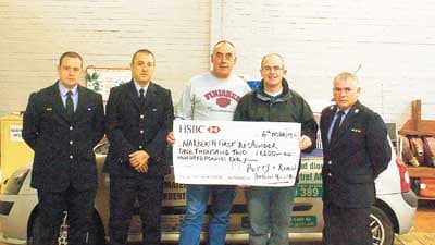 Marathon runners’ boost for fire station | tenby-today.co.uk
