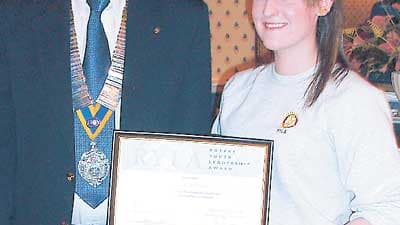 RYLA certificate for enthusiastic Clare | tenby-today.co.uk