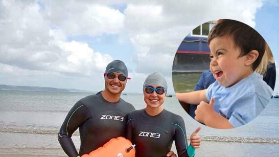 Tenby couple’s triathlon challenge for brave little ‘trooper’ | tenby ...