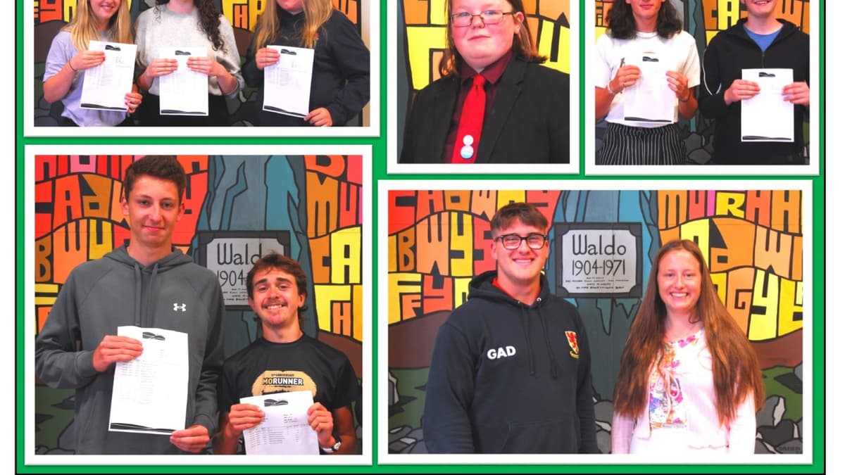 Ysgol Bro Preseli celebrating some of the highest results ever gained ...