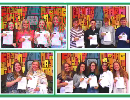 Ysgol Bro Preseli celebrating some of the highest results ever gained ...