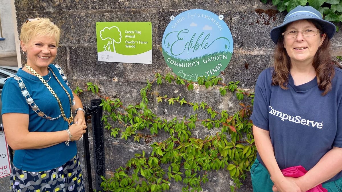 Tenby’s Edible Community Garden handed Green Flag Award | tenby-today.co.uk