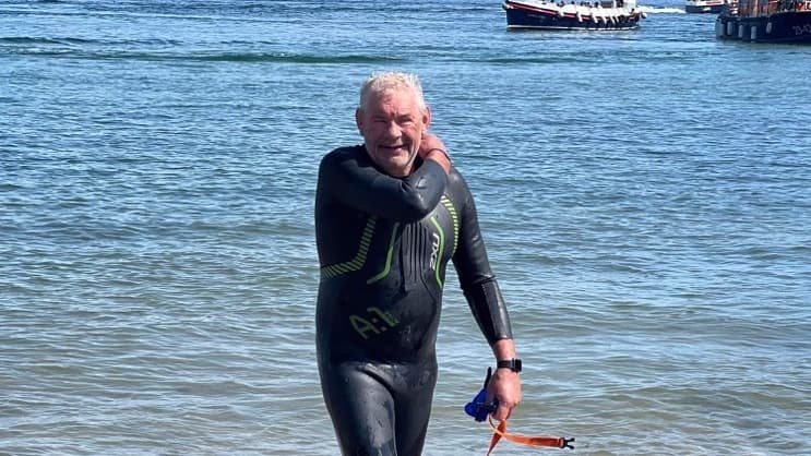 Plumber Peter completes around Caldey swim for Prostate Cymru | tenby ...