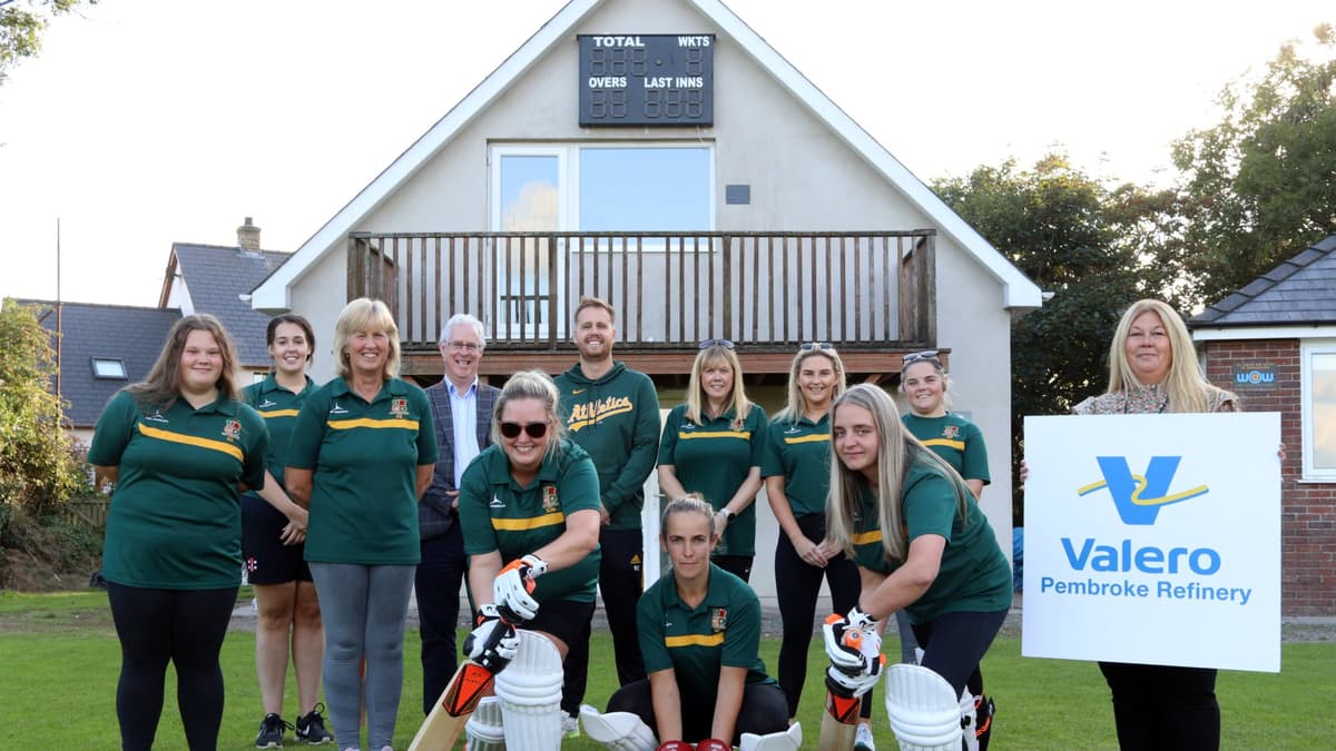 Valero presents new kit bag to Pembroke Cricket Club Ladies Team ...