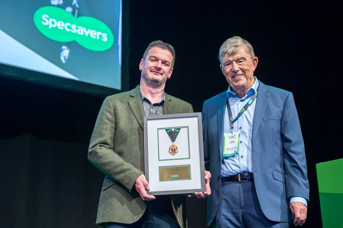 Haverfordwest optometrist given medal by Specsavers founders | tenby ...