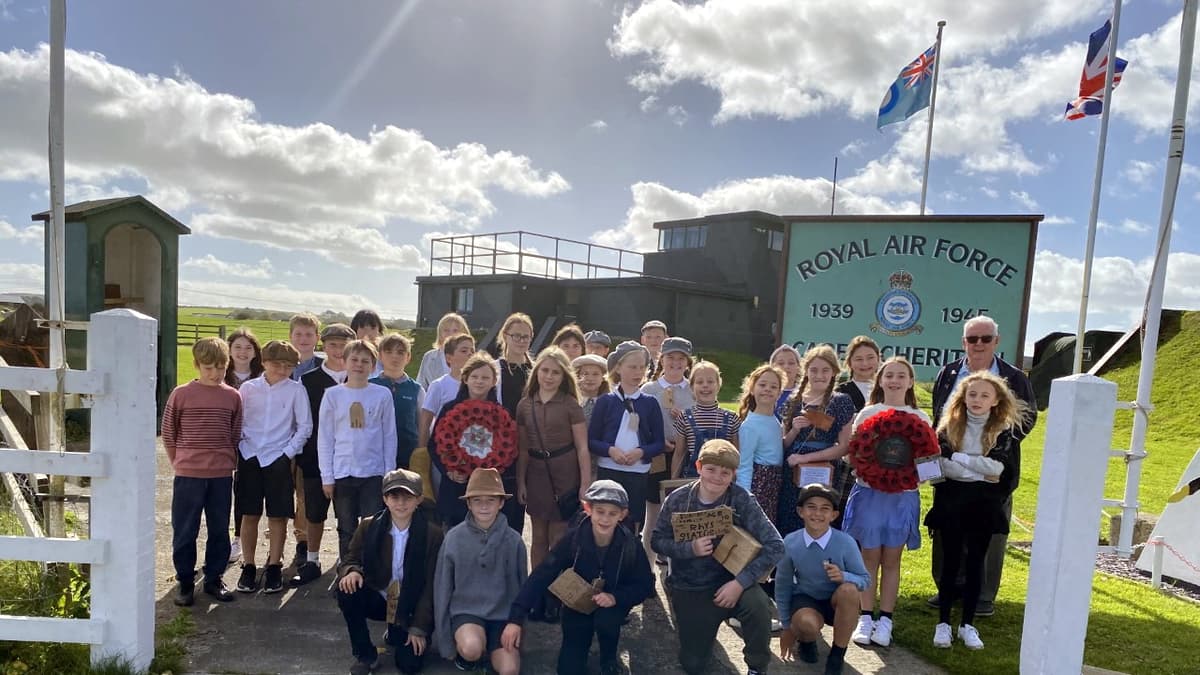 Tenby Primary School pupils dress up as WWII evacuees for Carew Control ...
