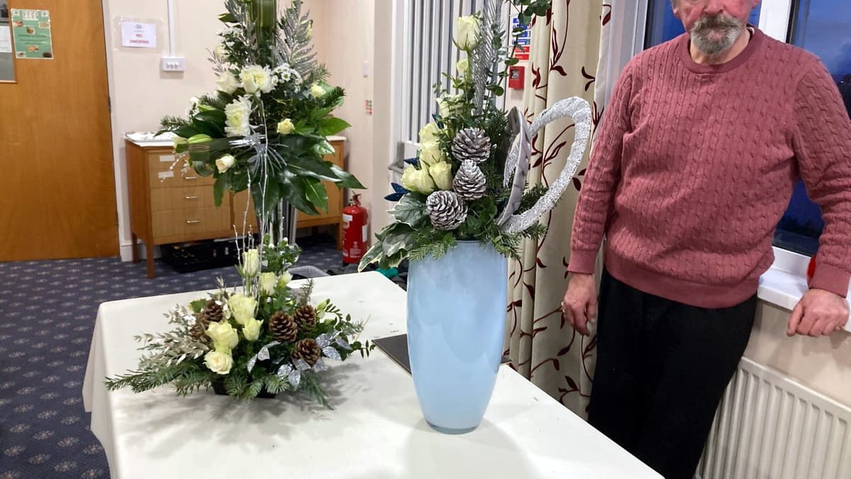 Pembroke Inner Wheel ladies welcome local flower arranger Adrian Cook ...