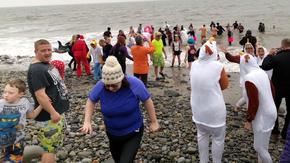 Hardy dippers set for Amroth's New Year's Day swim | tenby-today.co.uk
