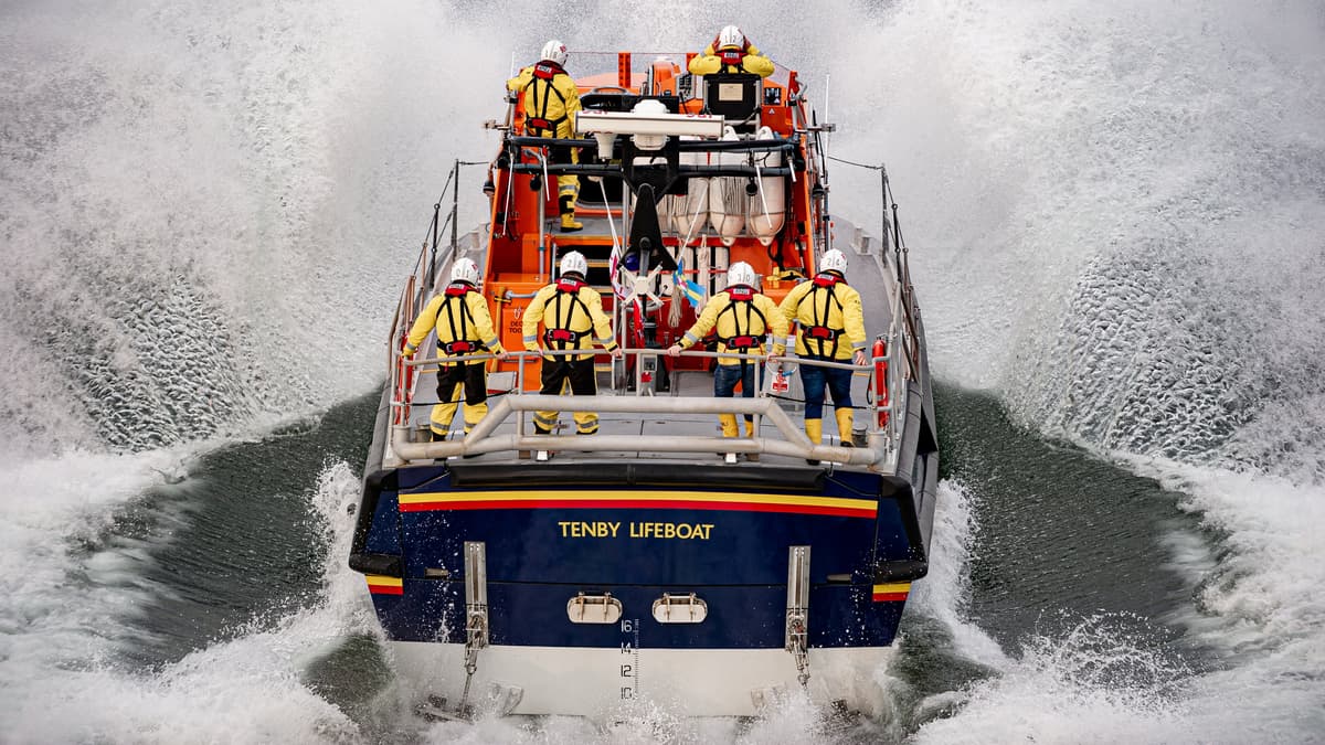 Tenby lifeboat launch features in news agency’s ‘jaw-dropping’ pics of ...