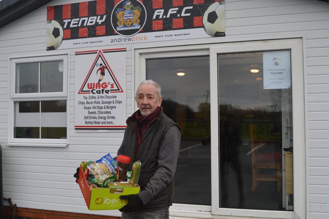 Food Bank founders give heartfelt thanks to Tenby AFC for new pitch ...