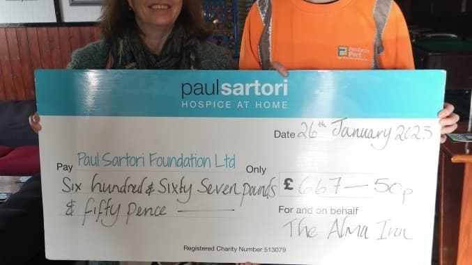 Pembroke Dock pub's prize draw for hospice at home charity | tenby ...