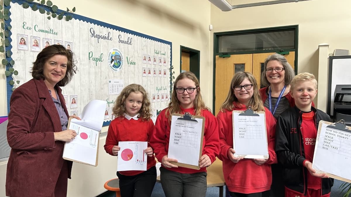 Stepaside School welcomes Welsh minister for health and social services ...