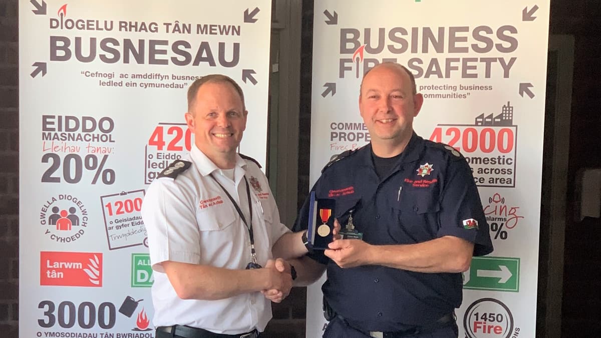 Long service award for dedicated Tenby firefighter | tenby-today.co.uk