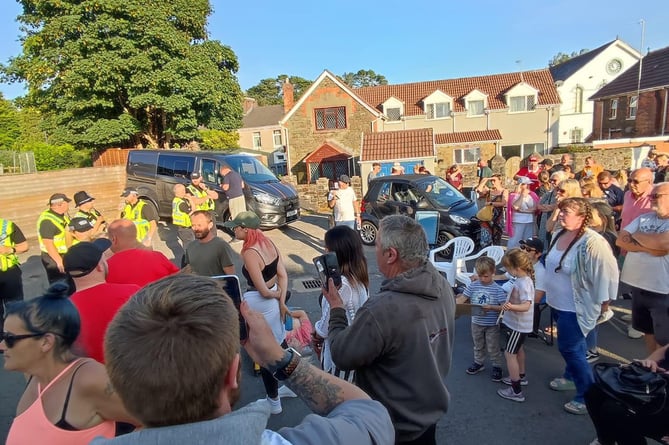 Six more arrests linked to protests at Stradey Park Hotel | tenby-today ...