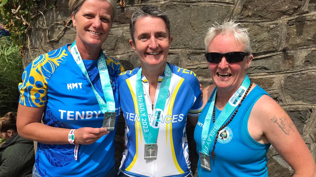 Tenby Aces Ladies Relay Team take podium spot at Swansea half Ironman ...