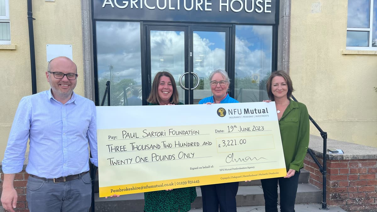 Pembrokeshire charity given £3,200 boost as part of NFU Mutual’s ...