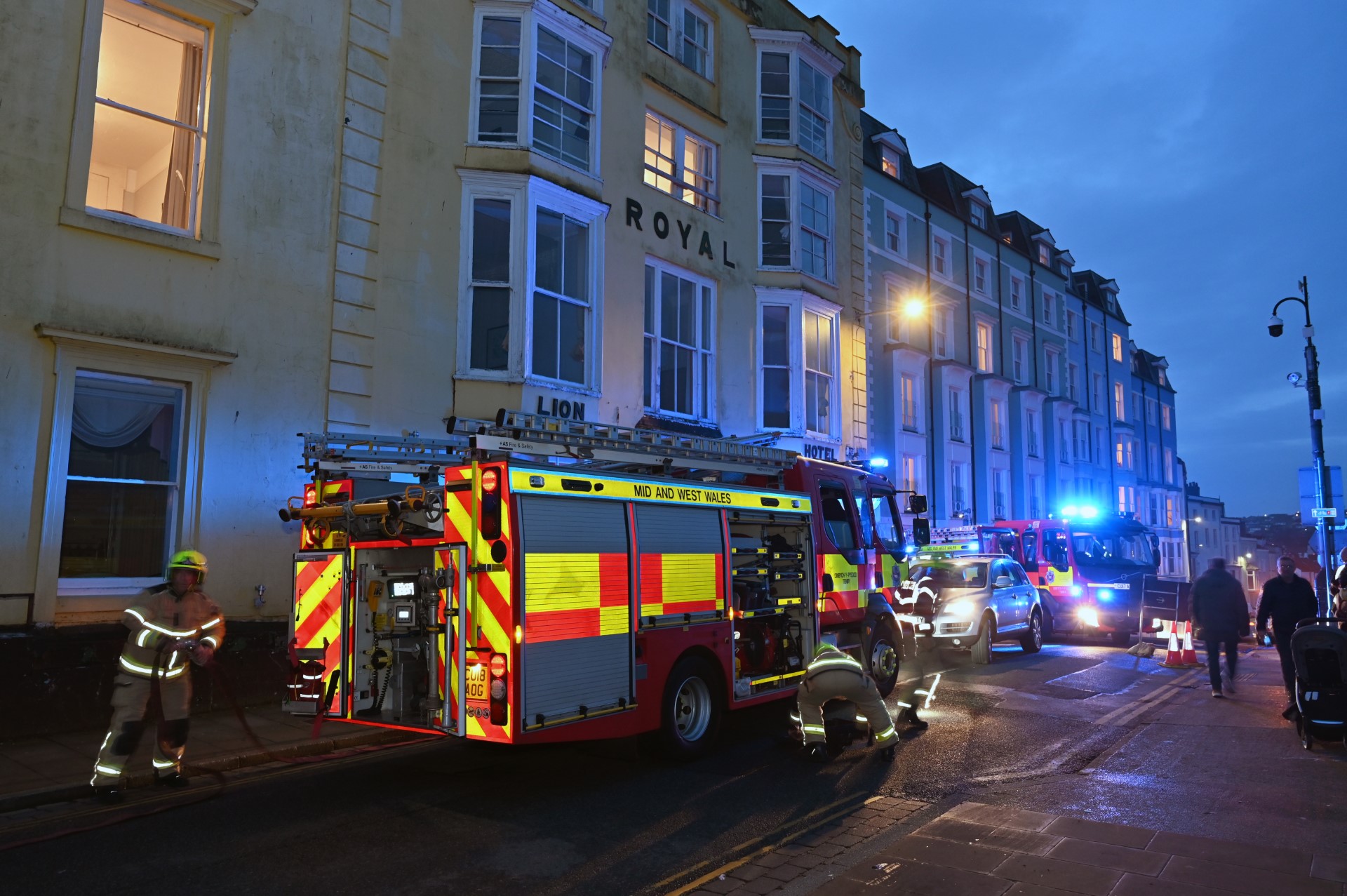 WATCH: Tenby High Street closed off with firefighters at the scene ...