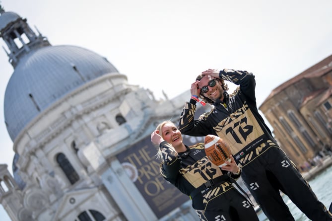 Saundersfoot’s Sam joins NFL icon Tom Brady to celebrate E1 Venice GP ...