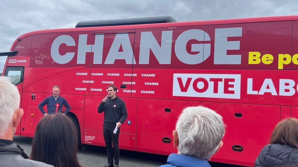Labour 'battle bus' comes to Pembrokeshire on the election campaign ...