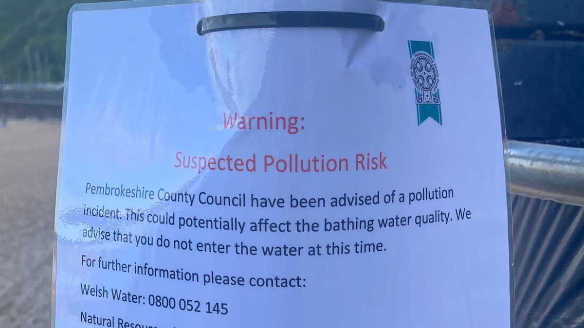 Tenby beach-goers warned - ‘Do not enter the water at this time ...