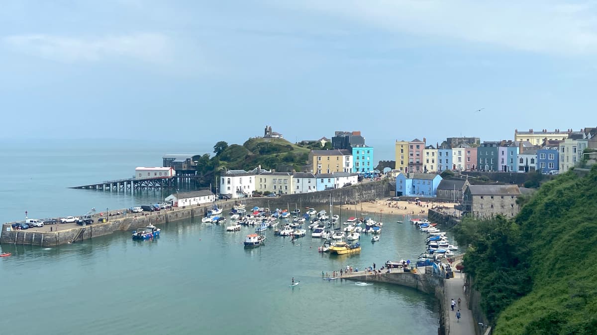 WATCH: A bird’s-eye view of picturesque Tenby on one of the hottest ...