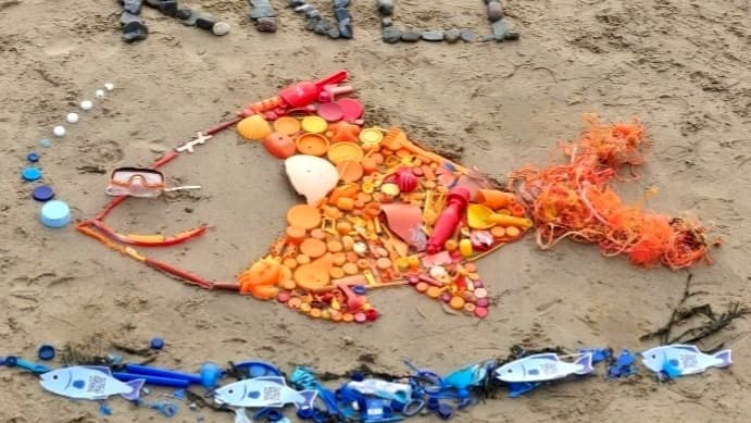 Fish made up of 362 pieces of plastic becomes instant attraction for ...