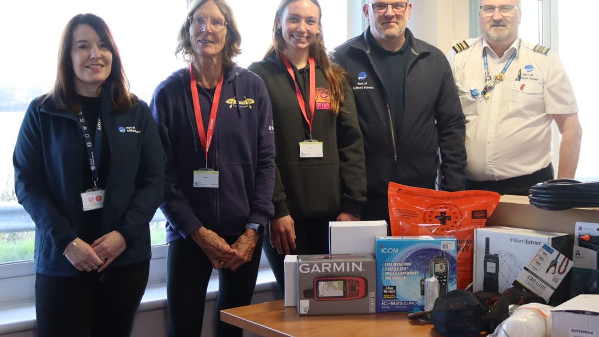 Port of Milford Haven donates safety kit to Cruising Free's Atlantic ...