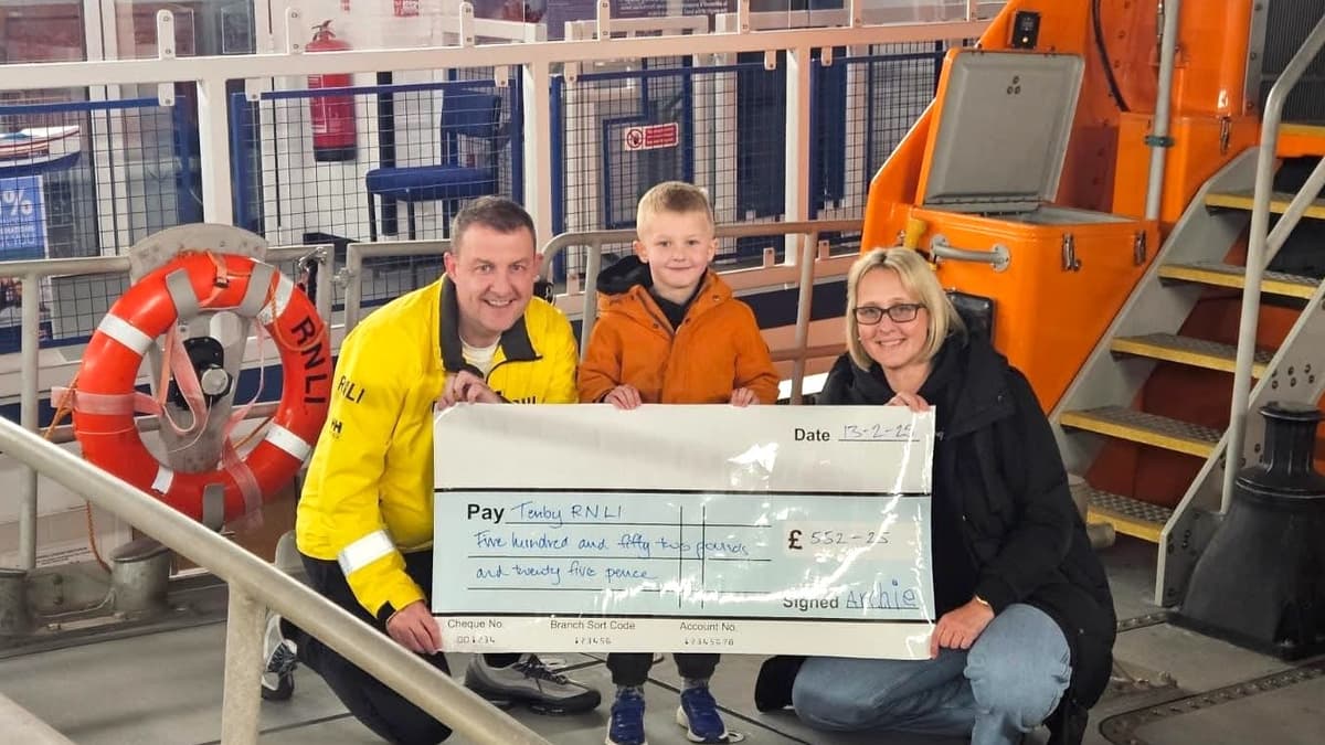Archie's ace charity challenge for Tenby RNLI | tenby-today.co.uk