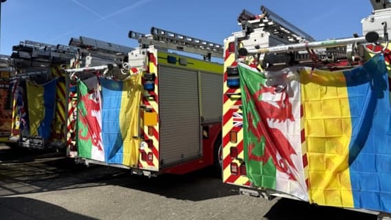 Wales' Fire Service helps deliver vital firefighting equipment to ...