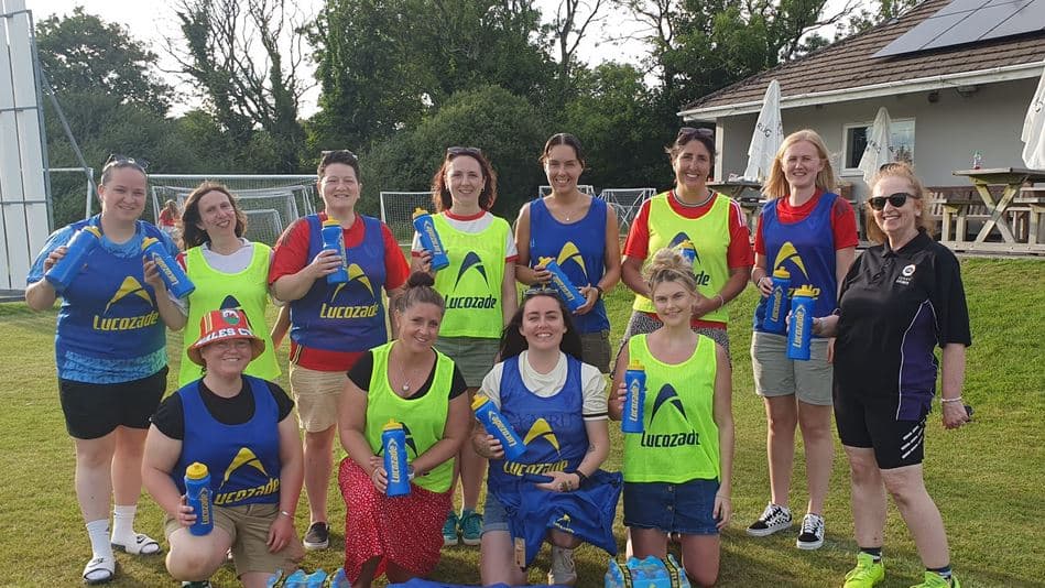 Kilgetty AFC Women celebrate Lucozade kit donation from Tenby Post ...