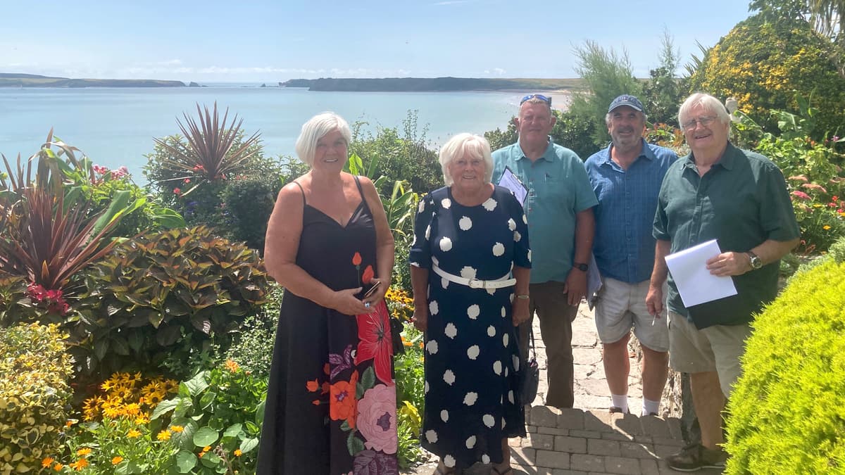 WATCH: Tenby in Bloom judging takes place on sunny day beside the ...