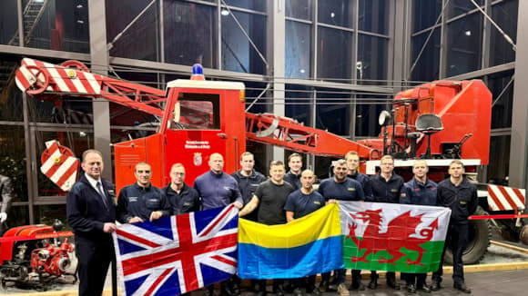 Mid and West Wales Fire and Rescue Service supports convoy delivering ...
