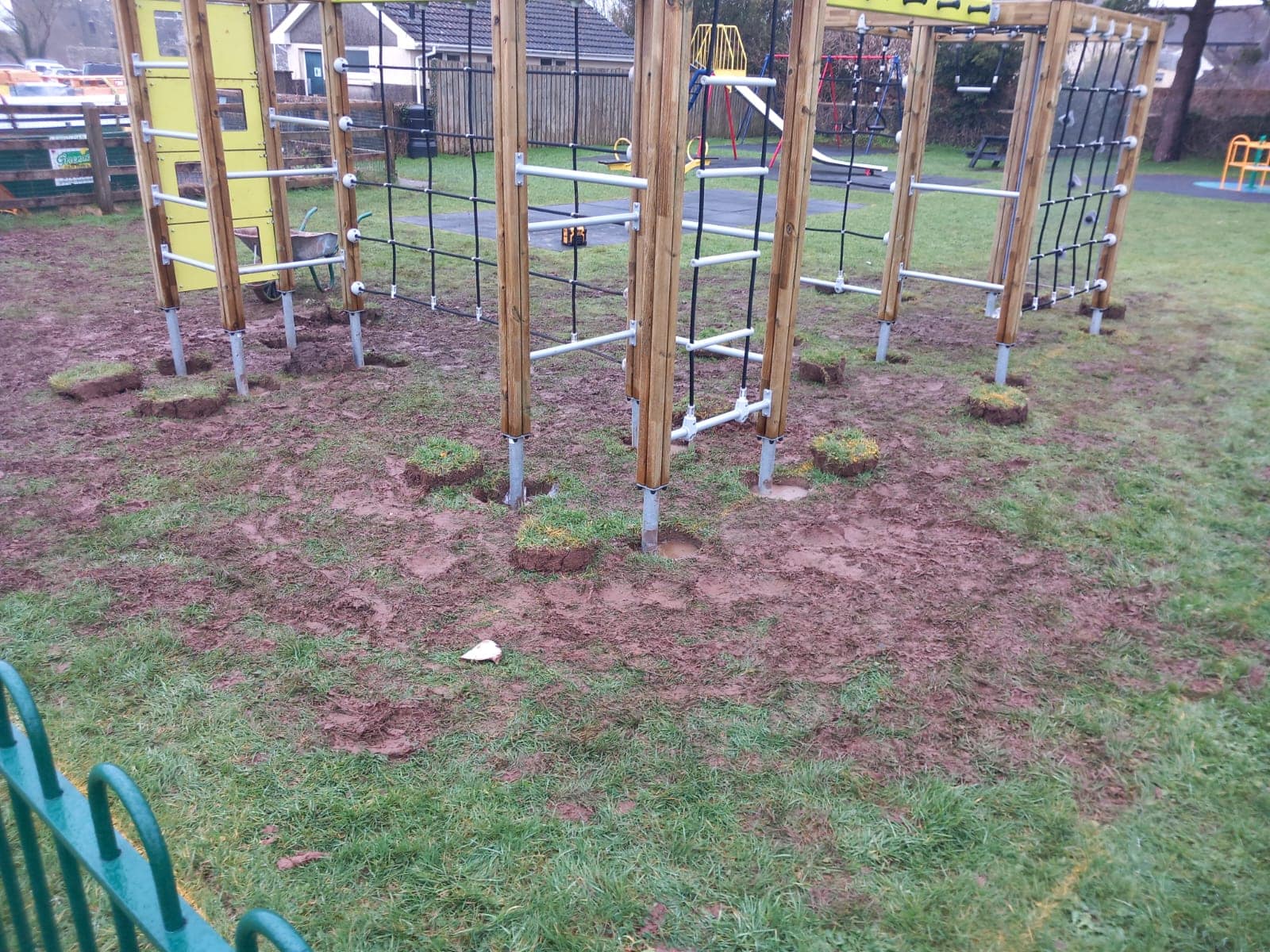 Carew Park's new climbing frame delayed by muddy conditions | tenby ...